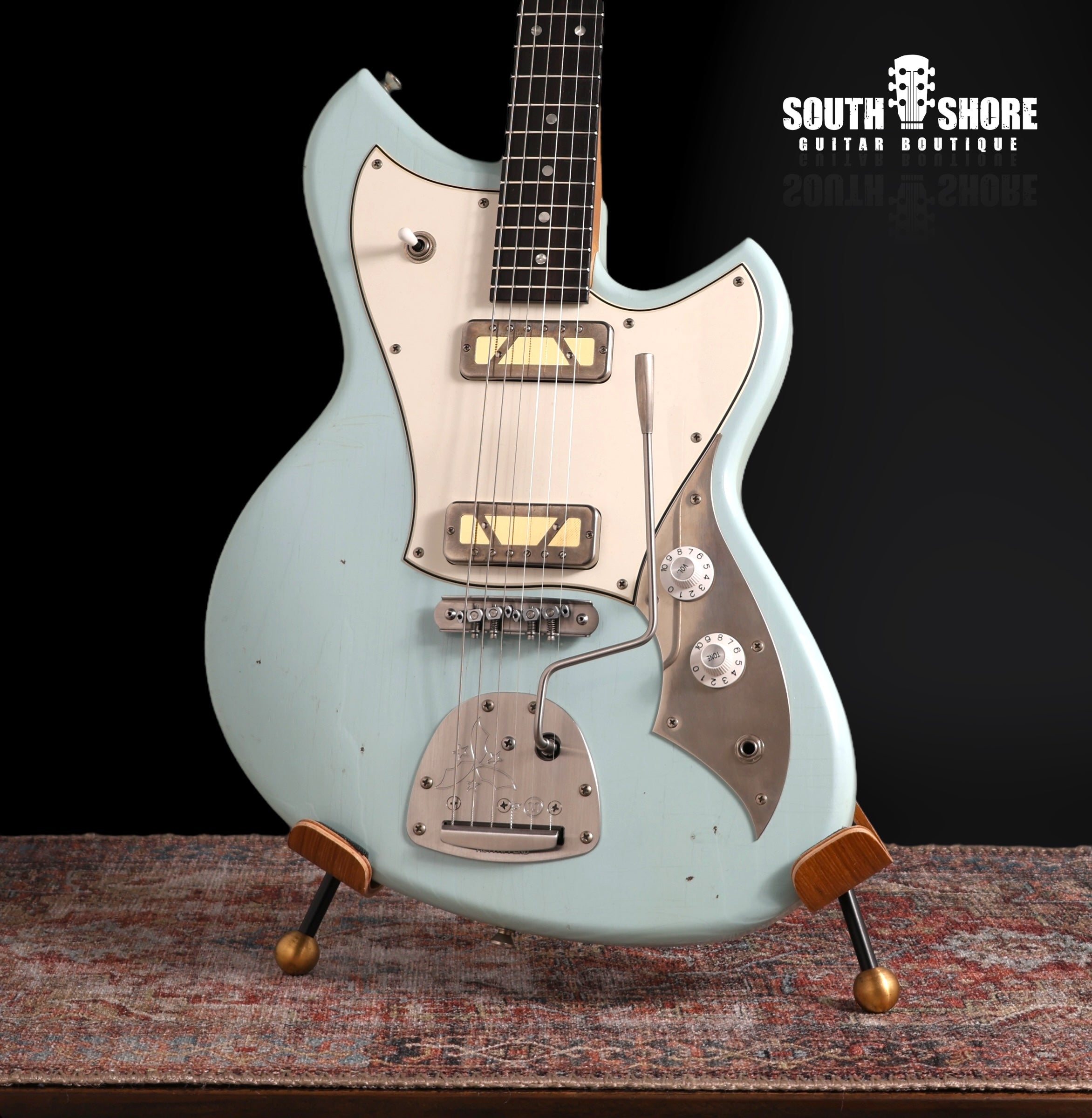 Novo Serus J - 2025 - Sonic Blue. Gold Foil Pickups. NEW (Authorized D – South Shore Guitar Boutique