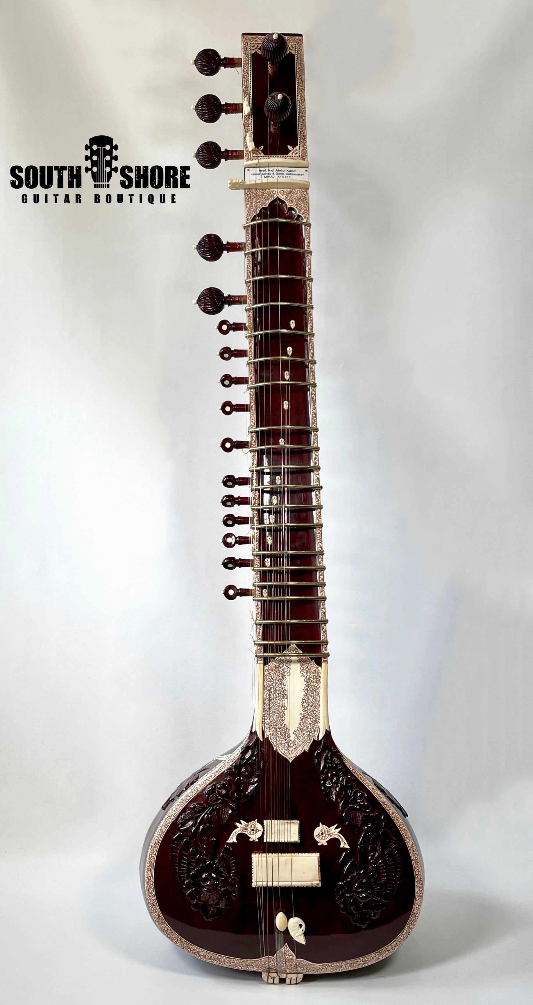 Sitar by Prof. Haji Abdul Karim Mid 2000's Handmade in India. Well Bui ...